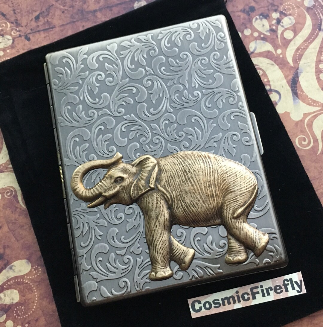Elephant Cigarette Case Gothic Victorian Steampunk Vintage Style ...