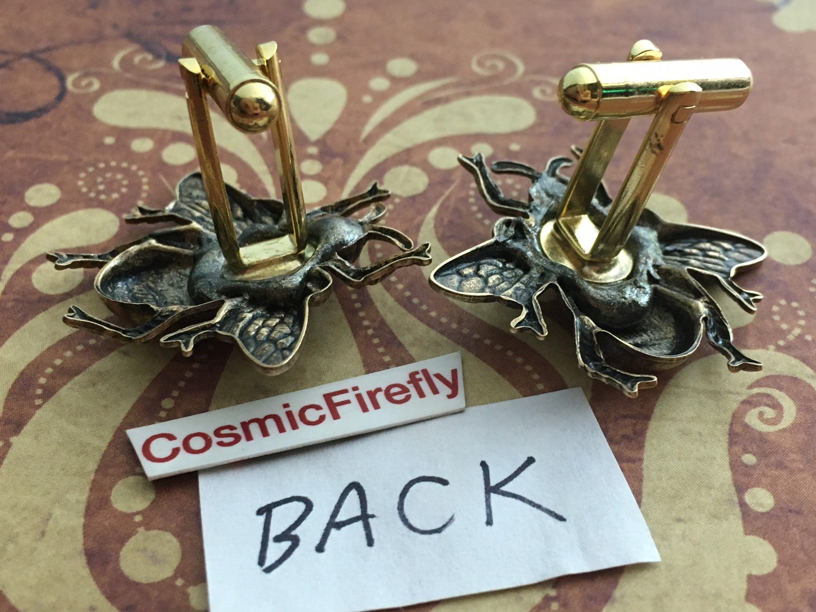 Big Brass Bee Cufflinks Vintage Inspired BIG BOLD Men's Steampunk ...