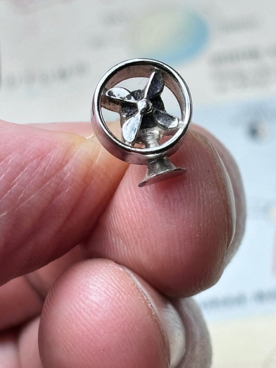 Tiny 1950's Vintage Electric Fan Tie Tack Pin Atomic MCM Mid Century ...