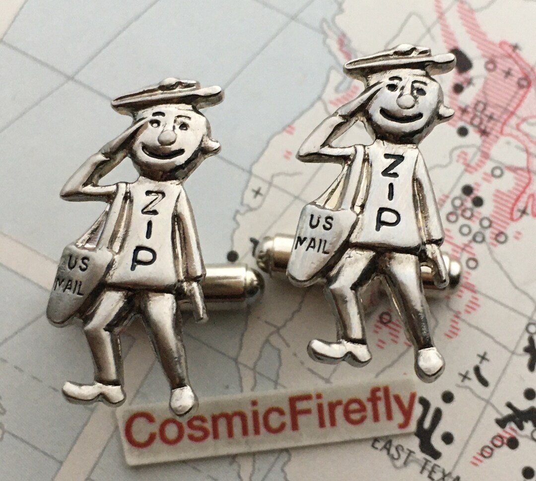 Vintage Mr. Zip Mailman Cufflinks Antique Post Office Figural - Etsy