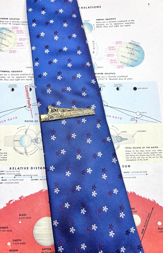 Vintage Train Tie Bar Steam Engine Train Tie Clip Ste… - Gem