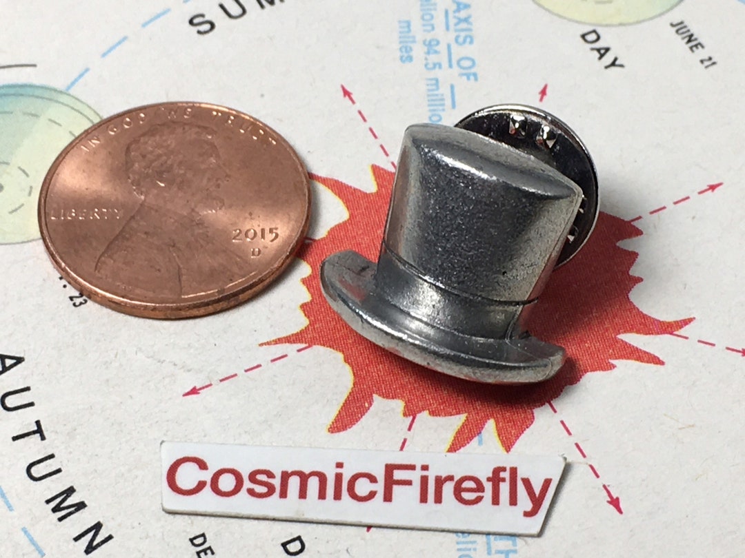 1950's Vintage Tiny Top Hat Tie Tack Pin Costume Jewelry Lapel Pin ...