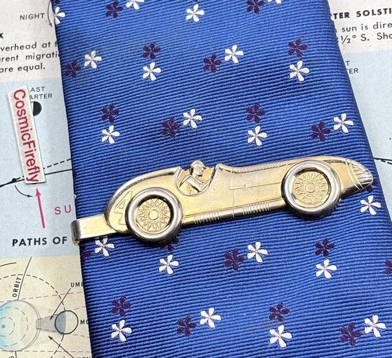1950's Vintage Race Car Tie Clip Mid Century HICKOK U… - Gem