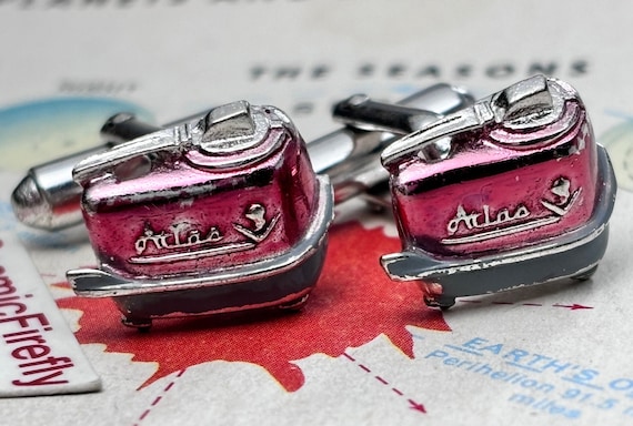 1950's Art Deco Vintage Atlas Vacuum Cleaner Cufflink… - Gem