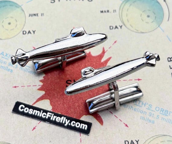 1950's Vintage Nuclear Submarine Cufflinks Nautical S… - Gem