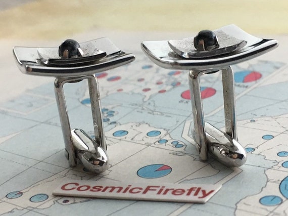 1950's Atomic Jet Age Vintage Cufflinks Industrial MC… - Gem