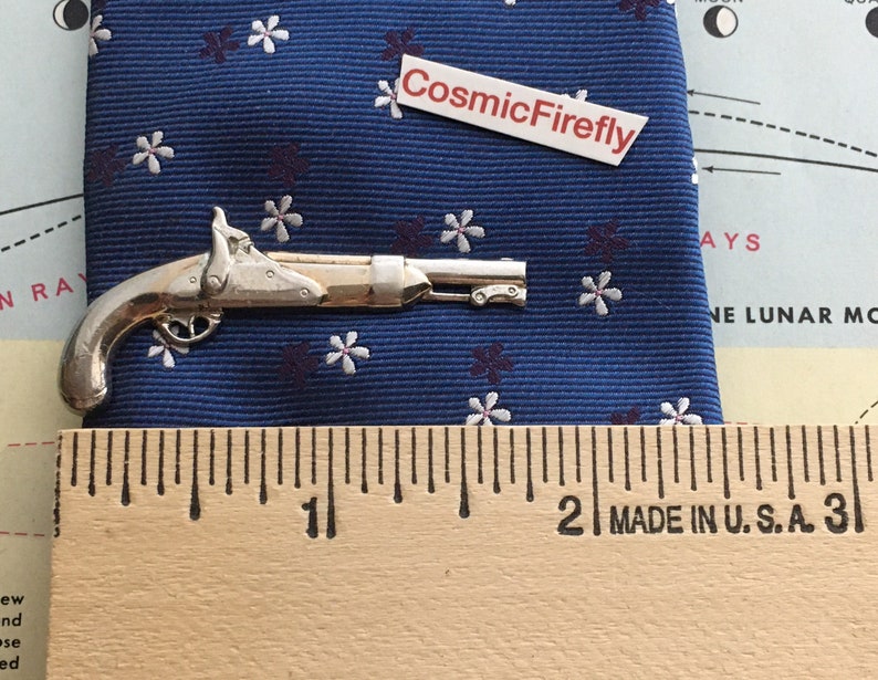1950's Mid Century Vintage Gun Tie Bar Clip Flintlock - Etsy