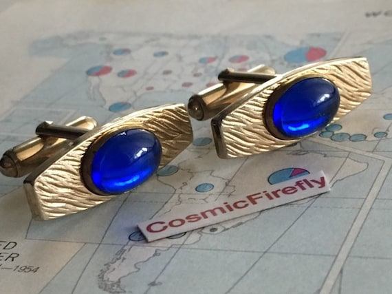 1950's Atomic Cufflinks Men's Mid Century Vintage Wed… - Gem