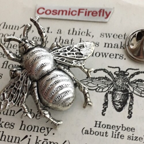 Brass Bee Tie Tack Big Bumble Bee Pin Gothic Victorian - Etsy Brass Bee Tie Tack Big Bumble Bee Pin Gothic Victorian - Etsy