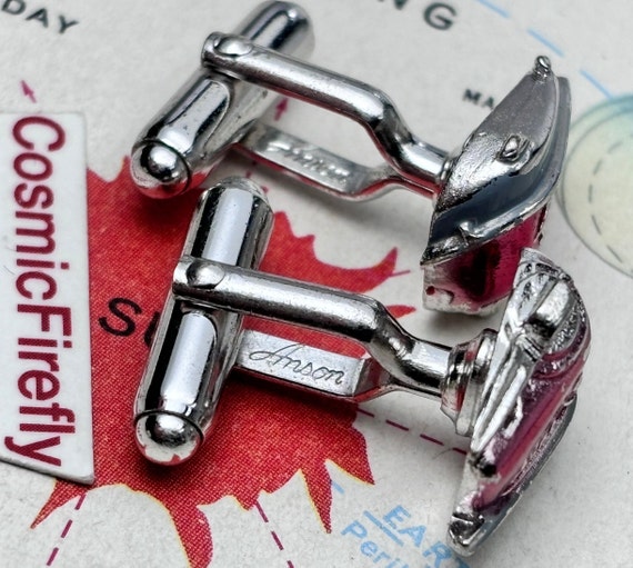 1950's Art Deco Vintage Atlas Vacuum Cleaner Cufflink… - Gem