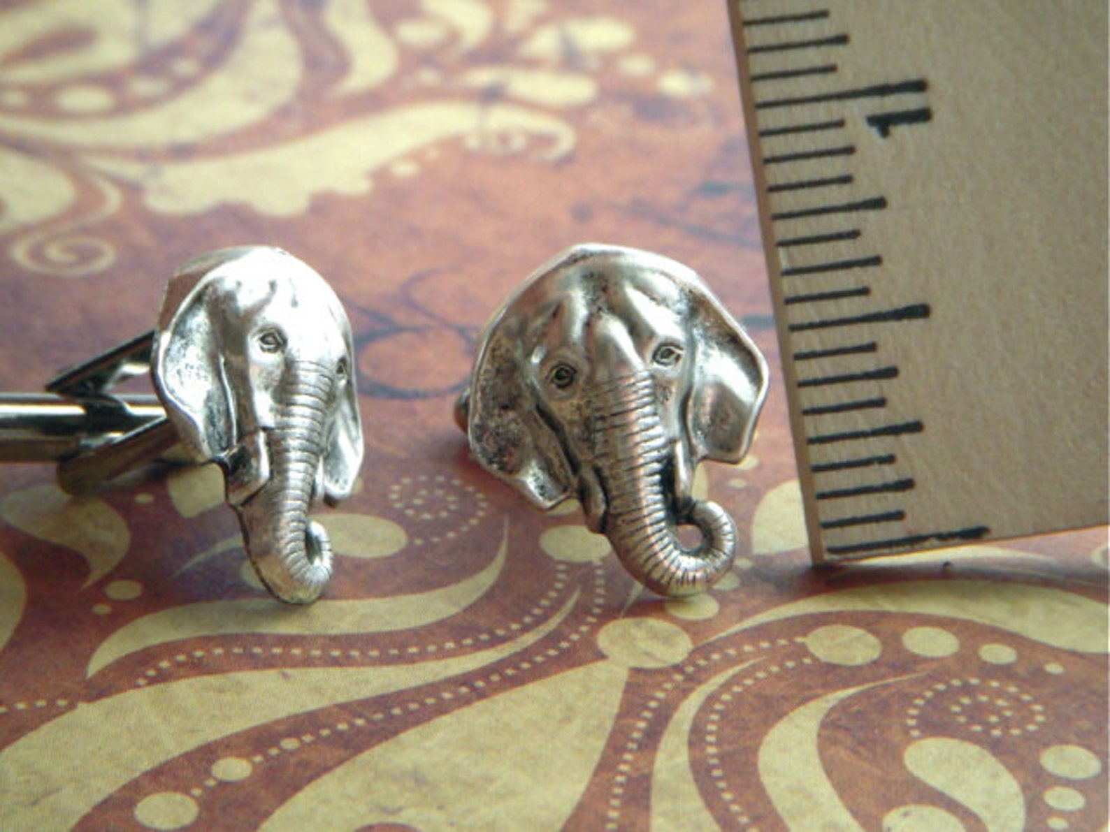 Elephant Cufflinks Silver Plated Metal Vintage Inspired Style - Etsy