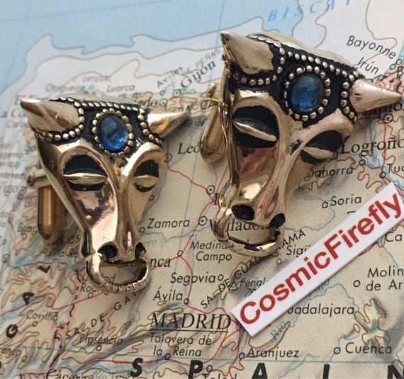 Bull Steer Big Chunky Mid Century Men's Antique Vinta… - Gem