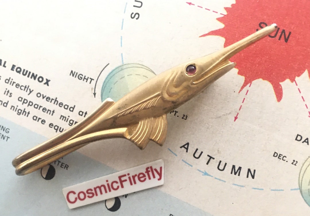 1950's Mid Century Vintage Swordfish Tie Bar Clip ANSON - Etsy