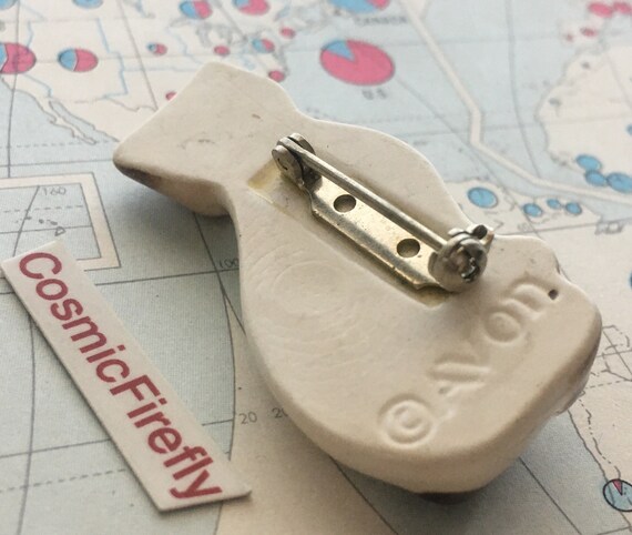 1970's Small Vintage Siamese Cat Pin Brooch Blue Eyes… - Gem