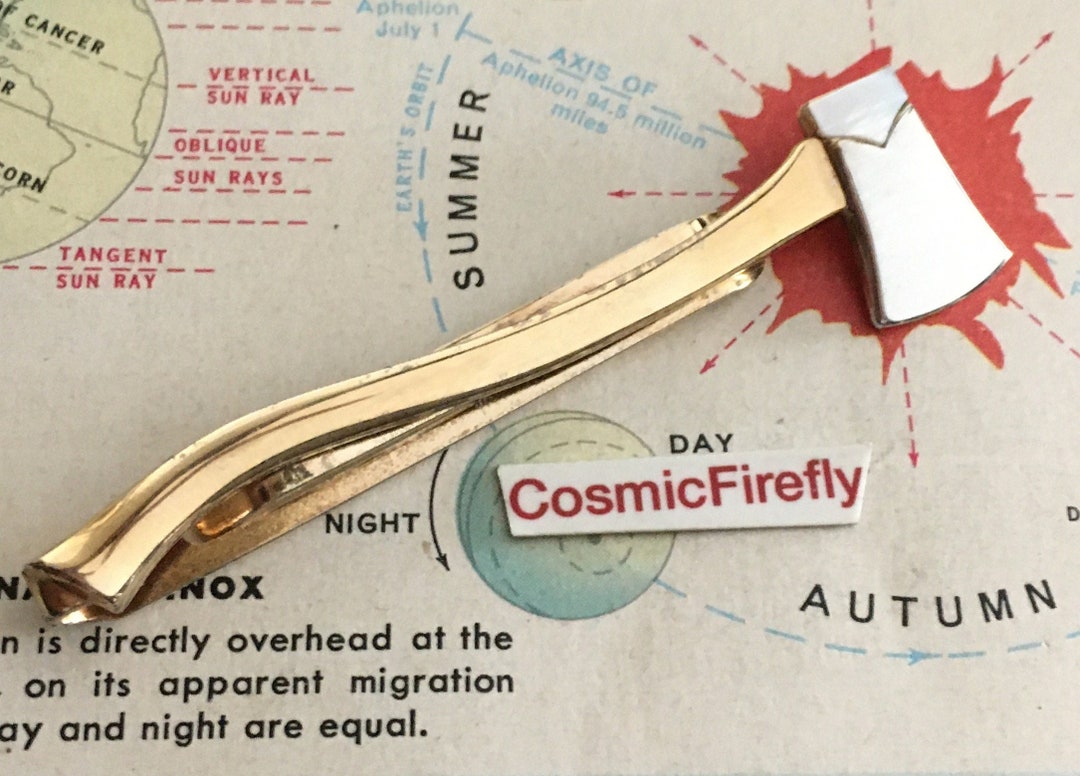 1950's Vintage Pearl Axe Tie Bar Tool Clip Woodsman's Hatchet ...