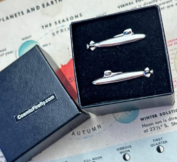 1950's Vintage Nuclear Submarine Cufflinks Nautical S… - Gem