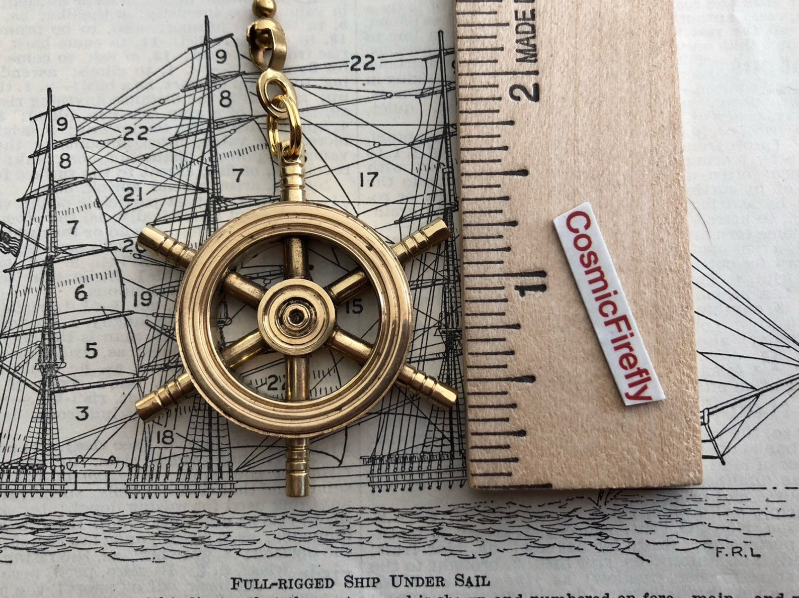 Nautical Ship's Wheel Fan Pull Steampunk Fan Pull Chain - Etsy