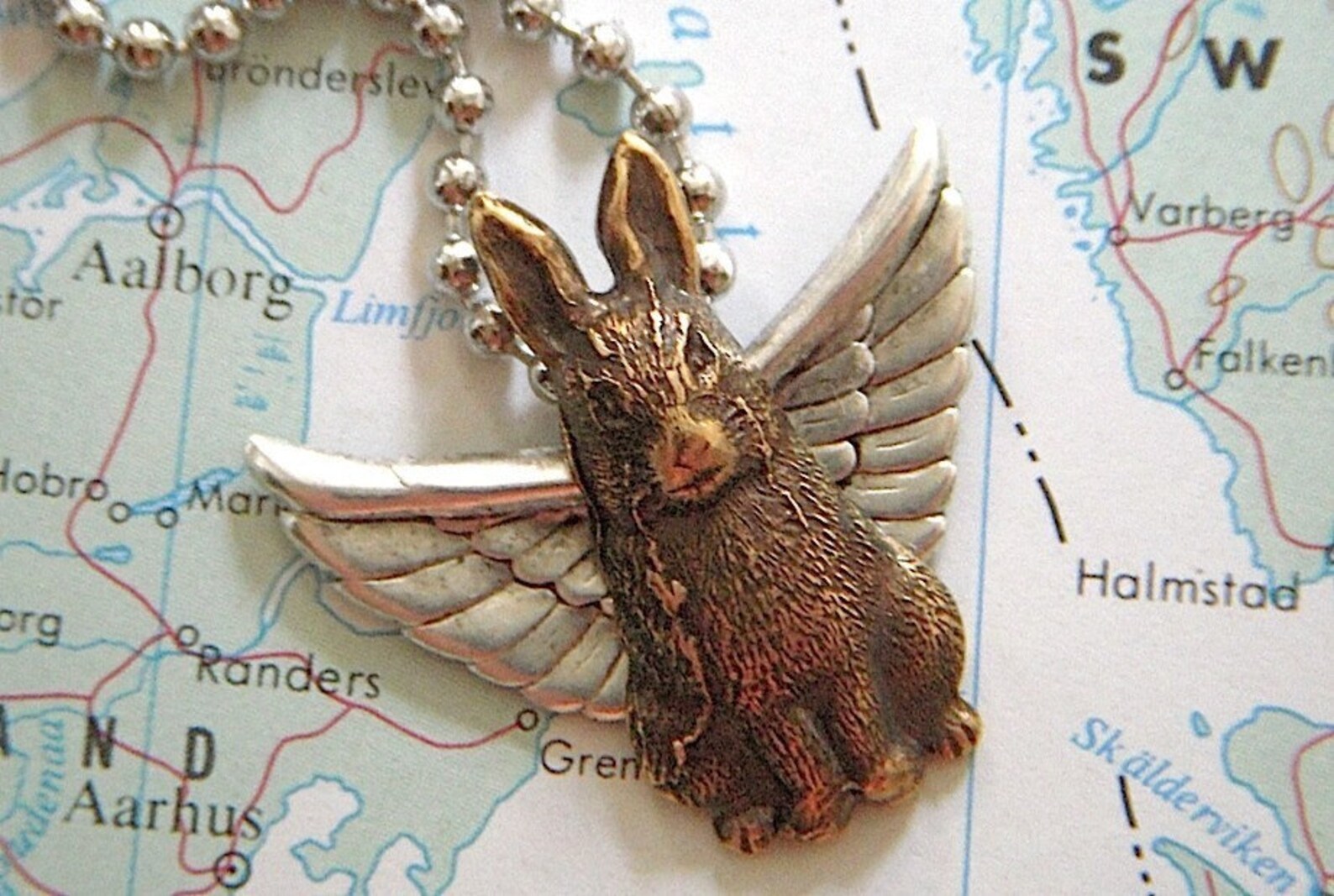 Necklace Flying Rabbit Gothic Victorian Popular Winged Animal | Etsy