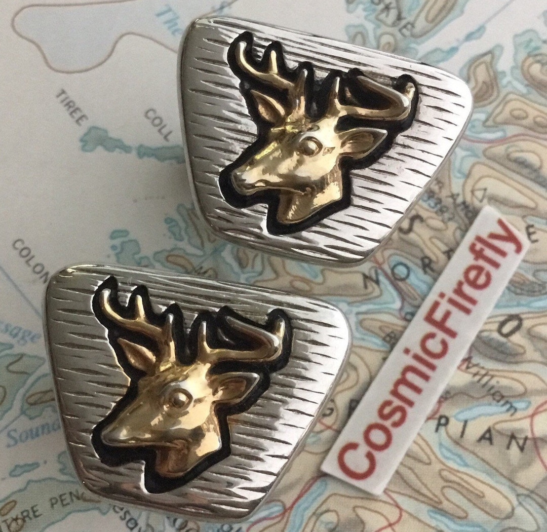 1950's Vintage Deer Cufflinks Mid Century Antlers HICKOK Made in USA ...