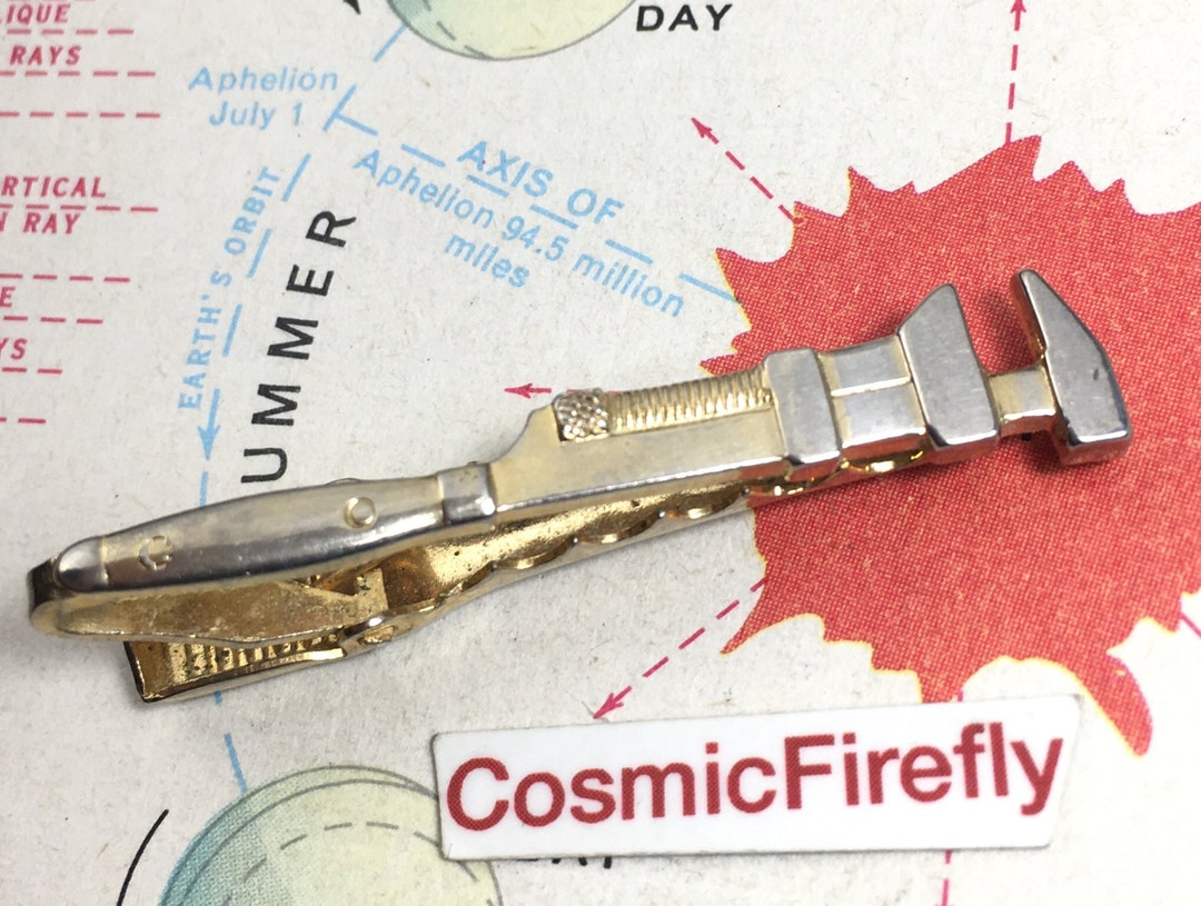 1950's Vintage Plumber's Pipe Wrench Tie Bar Clasp Clip Steampunk ...