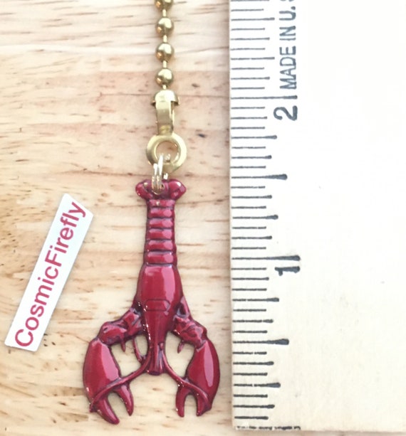 Mini Small Red Lobster Fan Pull Chain Miniature - Etsy
