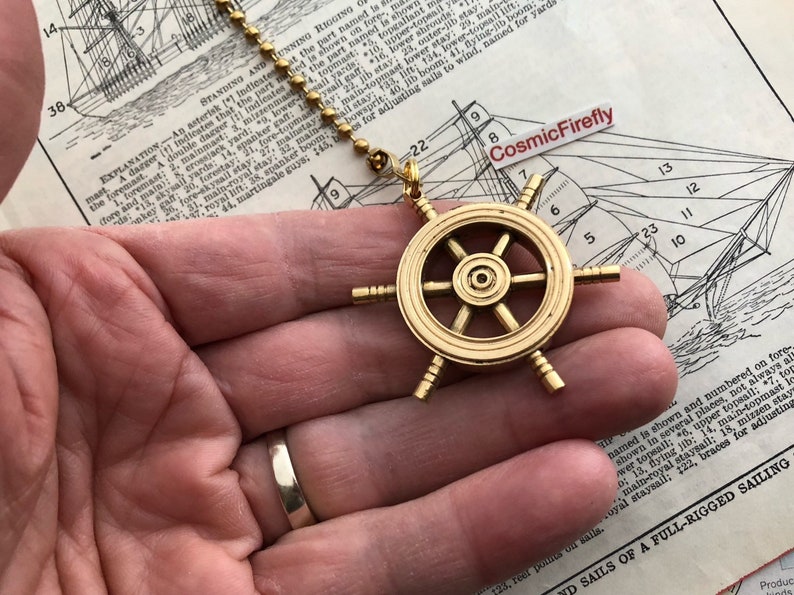 Nautical Ship's Wheel Fan Pull Steampunk Fan Pull Chain | Etsy