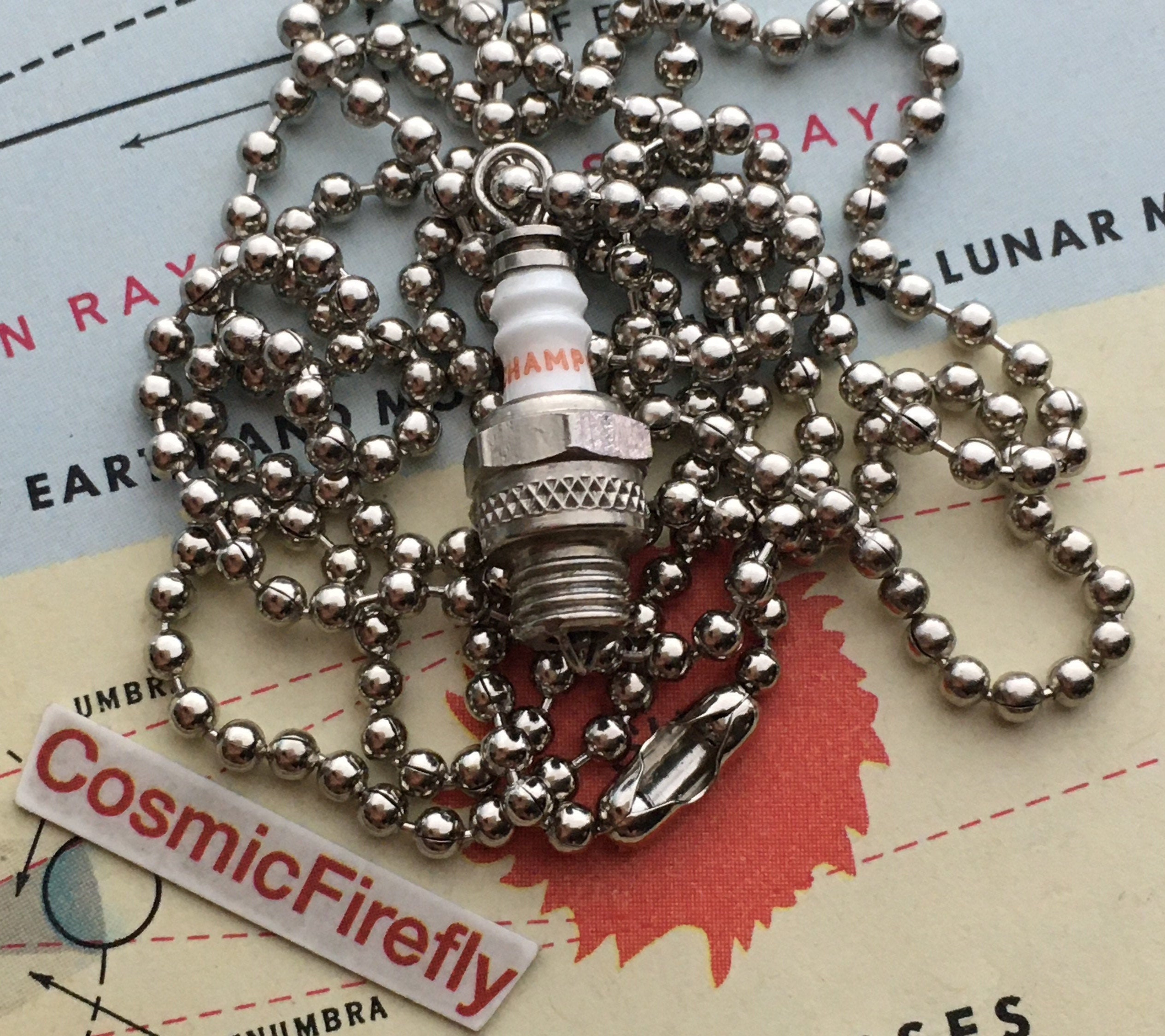 Tiny Vintage Spark Plug Necklace Found Object Jewelry | Etsy