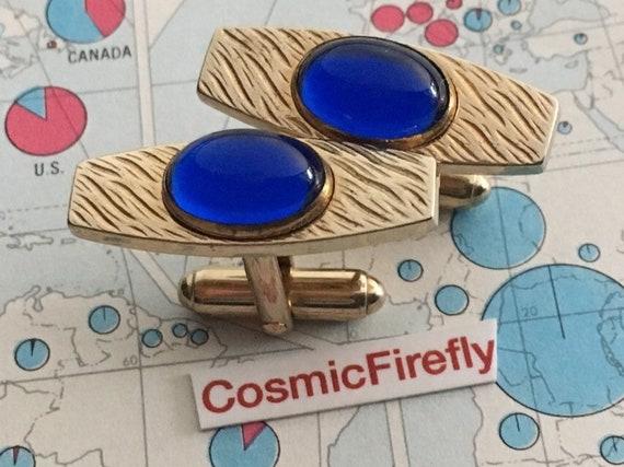 1950's Atomic Cufflinks Men's Mid Century Vintage Wed… - Gem