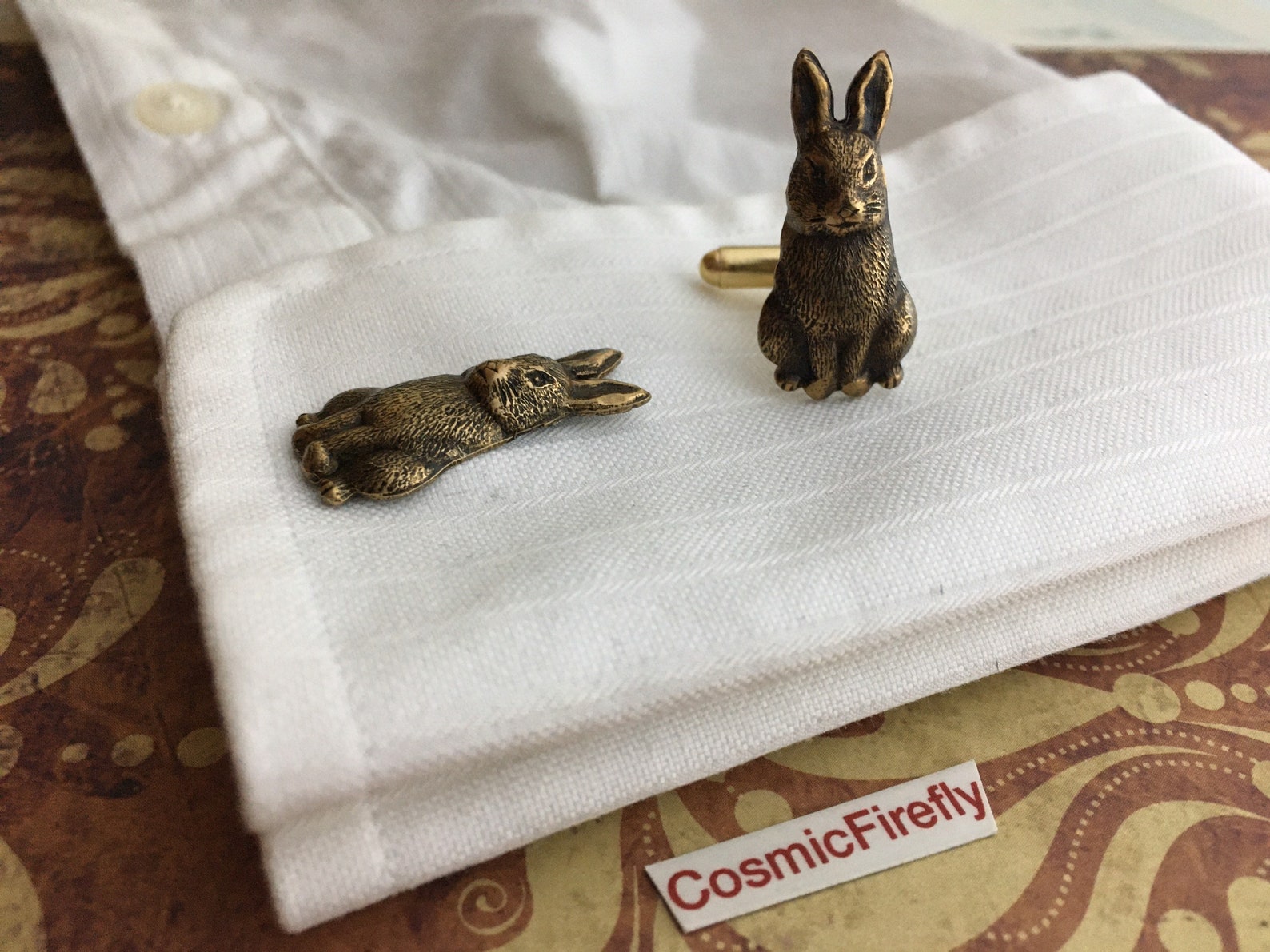 Rabbit Cufflinks Brass & Class Men's Accessories Men's | Etsy