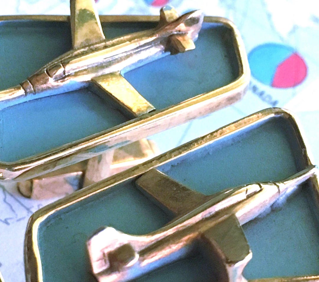 1950's Mid Century Vintage USAF Jet Fighter Plane Cufflinks Jet ...