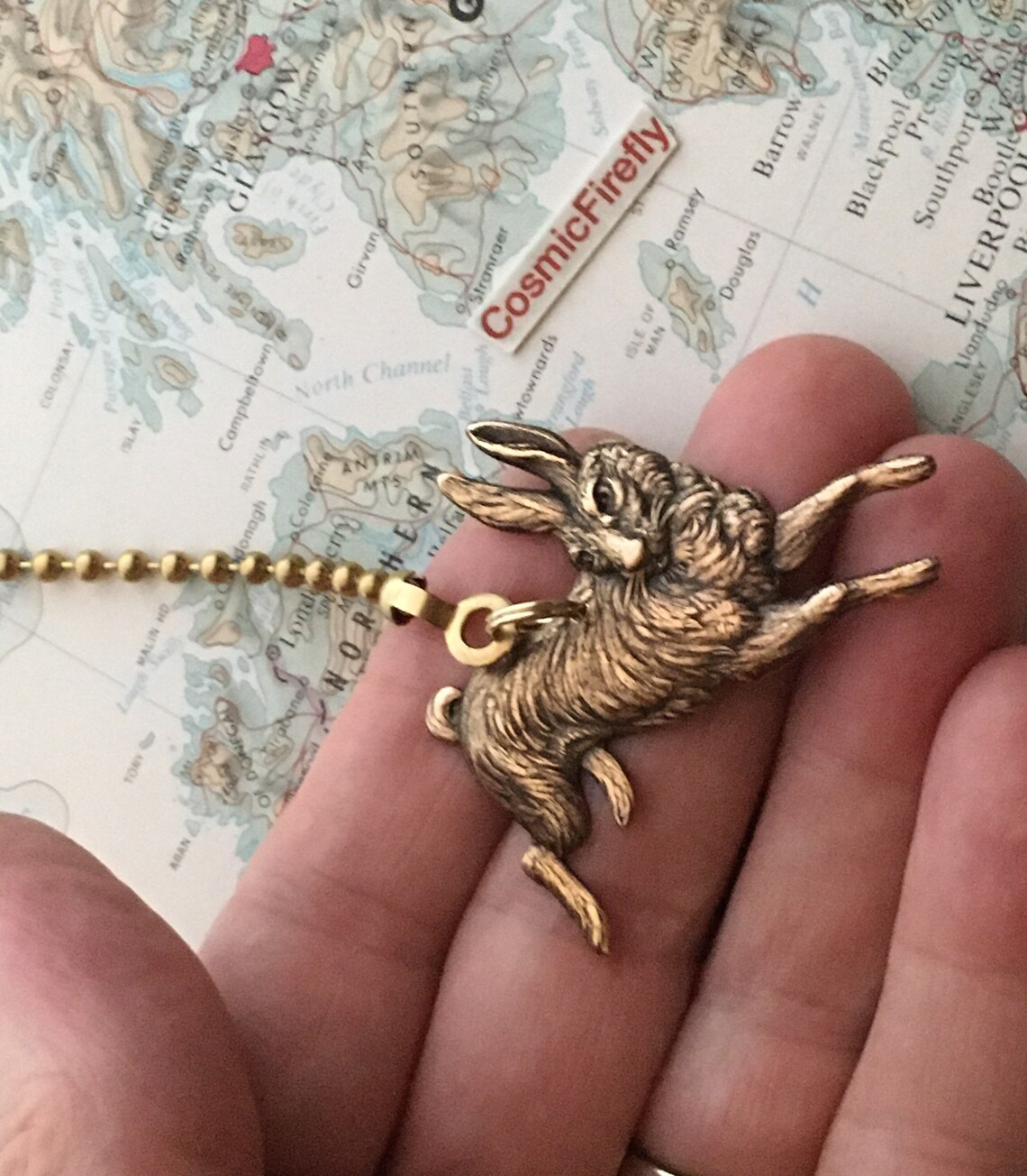 Brass Bunny Rabbit Ceiling Fan Pull Chain Antiqued Brass Metal | Etsy