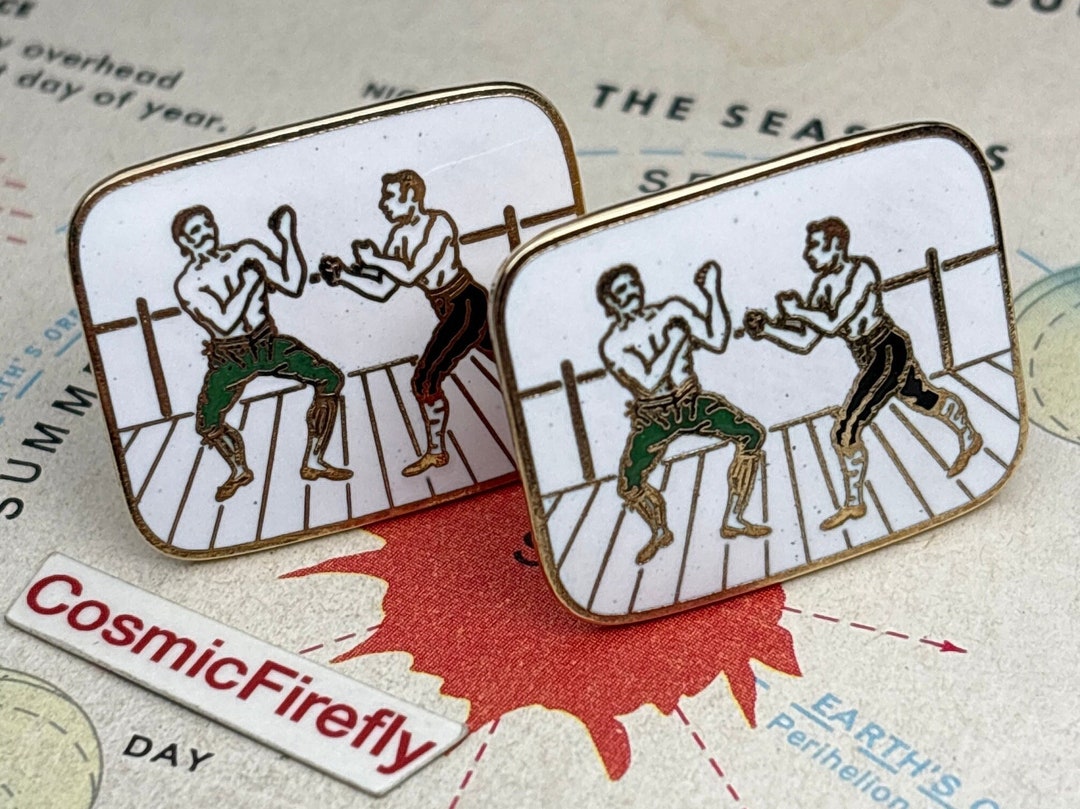 1950's Men's Vintage Boxing Cufflinks Male Boxers Fighting Fisticuffs ...