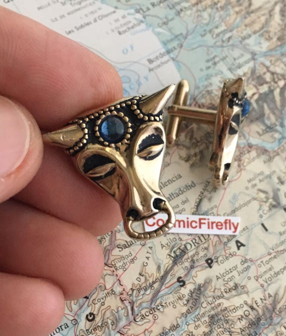 Bull Steer Big Chunky Mid Century Men's Antique Vinta… - Gem