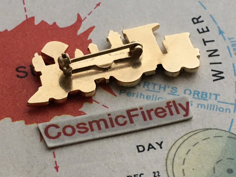 Tiny Vintage Brass Steam Train Lapel Pin Wild West Steampunk - Etsy