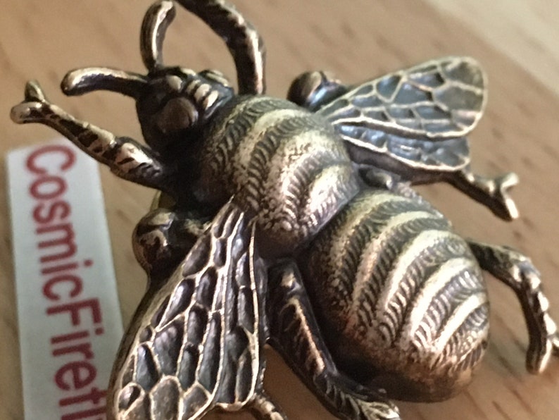 Brass Bee Tie Tack Big Bumble Bee Pin Gothic Victorian - Etsy