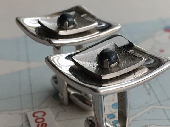 1950's Atomic Jet Age Vintage Cufflinks Industrial MC… - Gem