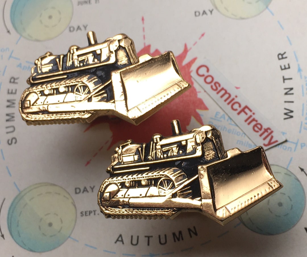 Vintage Bulldozer Cufflinks Steampunk Construction Wedding Heavy ...