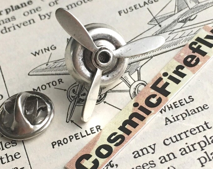 Vintage Delta Airlines Pilot Wing Spinning Propeller Airplane Pin Gold ...