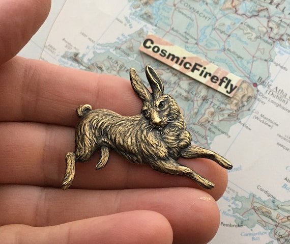 Brass Bunny Pin Brooch Steampunk Pin Rabbit Brooch Steampunk - Etsy