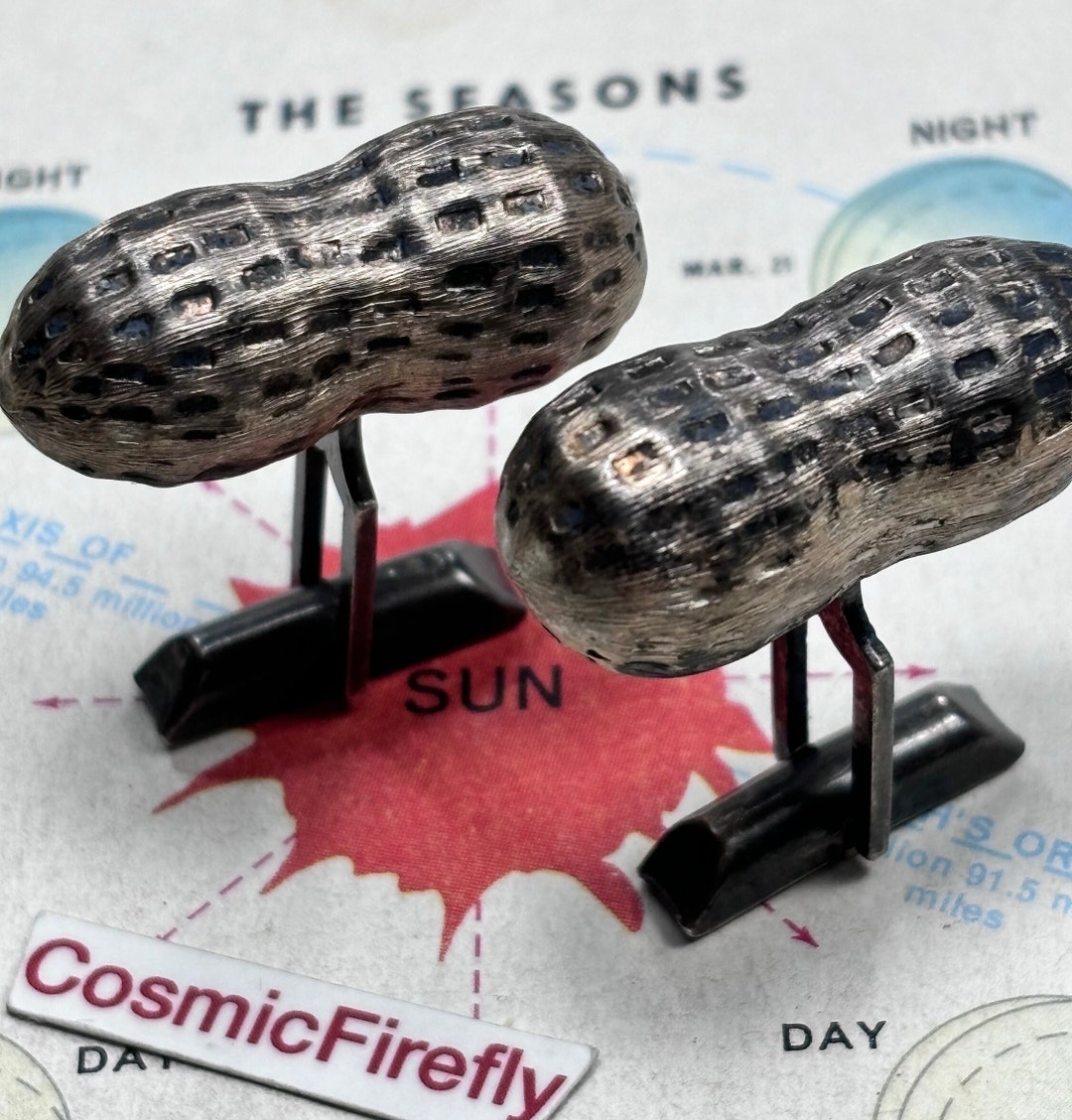 Vintage Peanuts Cufflinks 1950's Figural Metal Nuts - Etsy