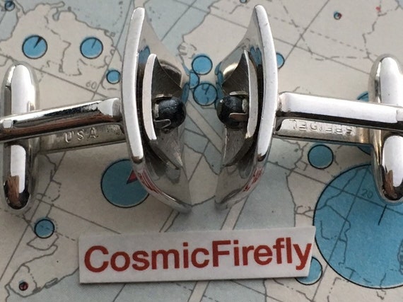 1950's Atomic Jet Age Vintage Cufflinks Industrial MC… - Gem