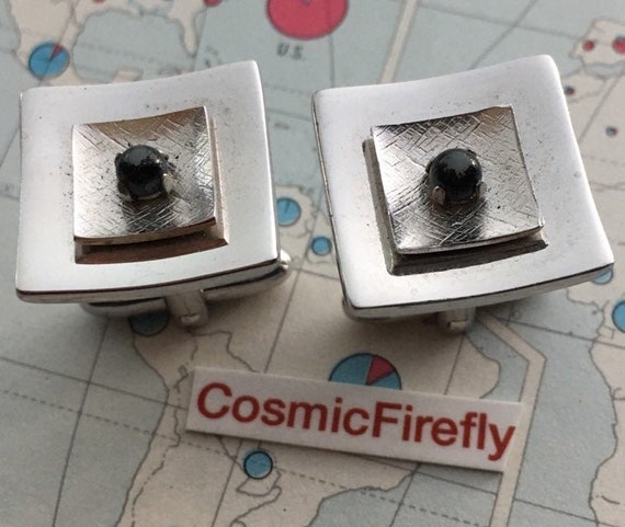 1950's Atomic Jet Age Vintage Cufflinks Industrial MC… - Gem