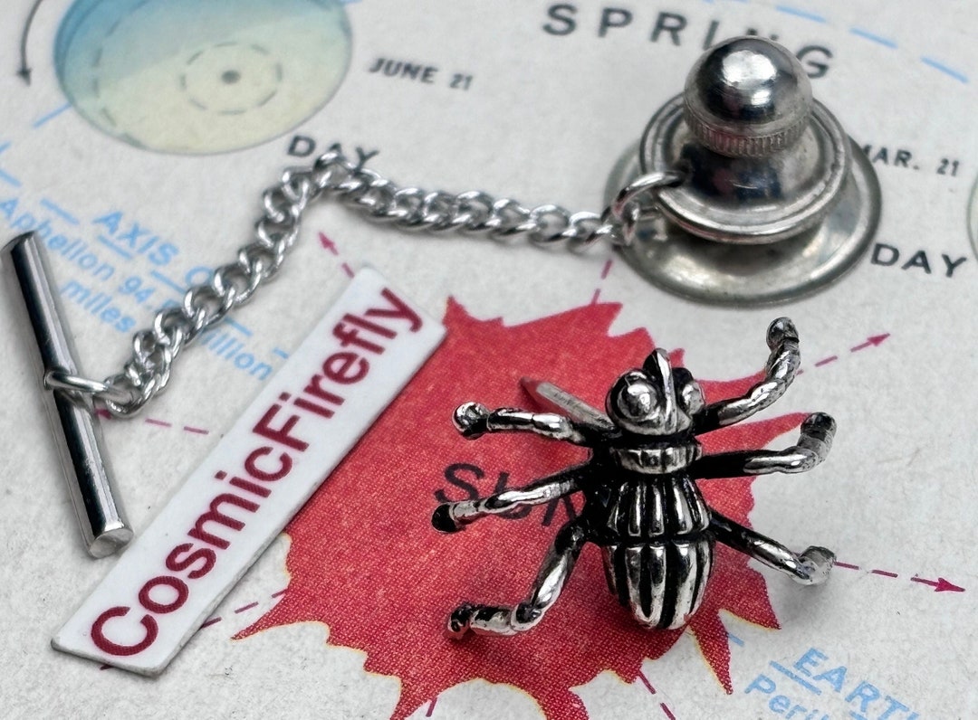 Tiny 1950's Vintage Spider Tie Tack Chain Pin MCM SWANK USA - Etsy