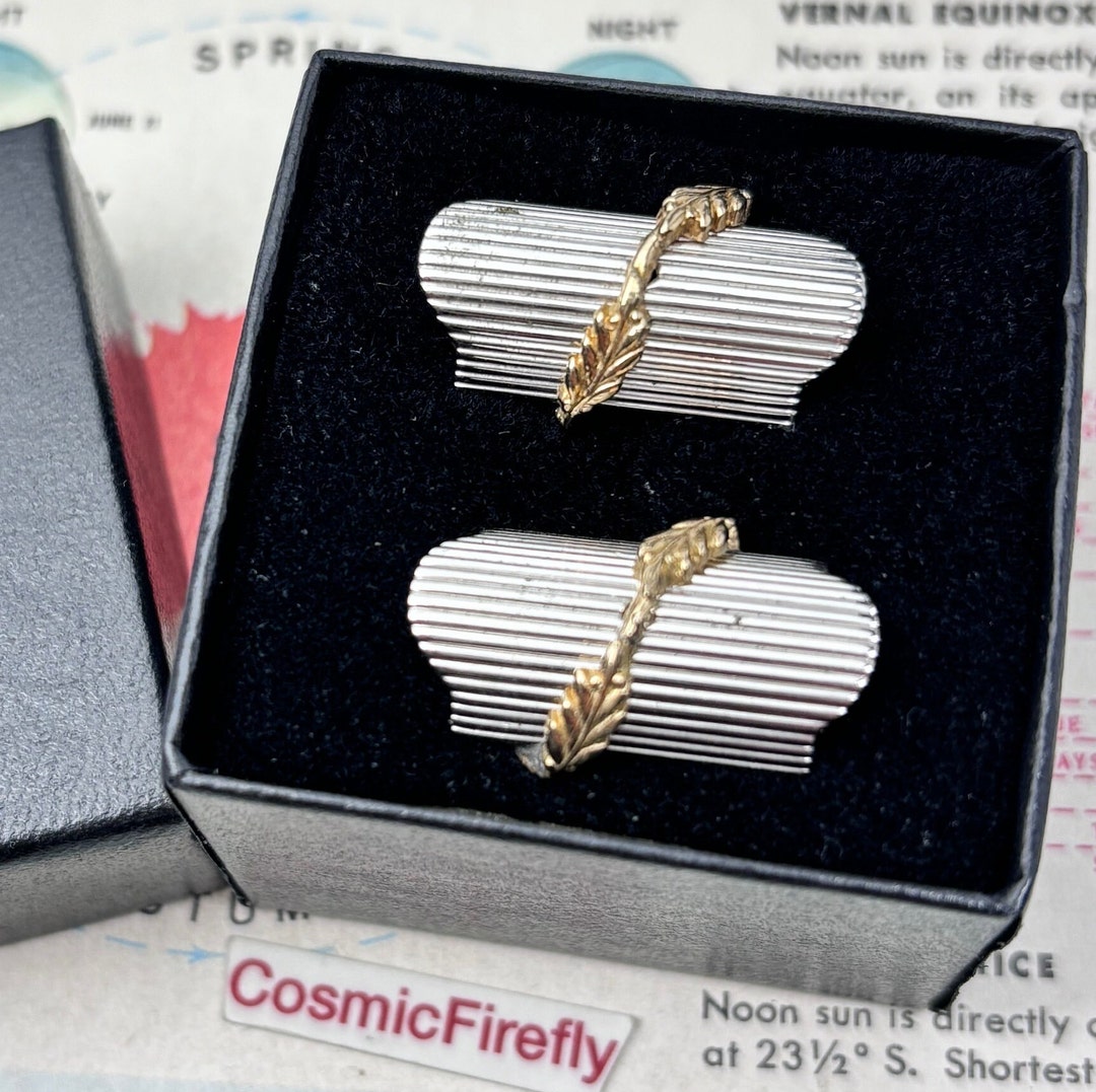 1950's Vintage Art Deco Cufflinks SWANK USA MCM Steampunk Wedding ...