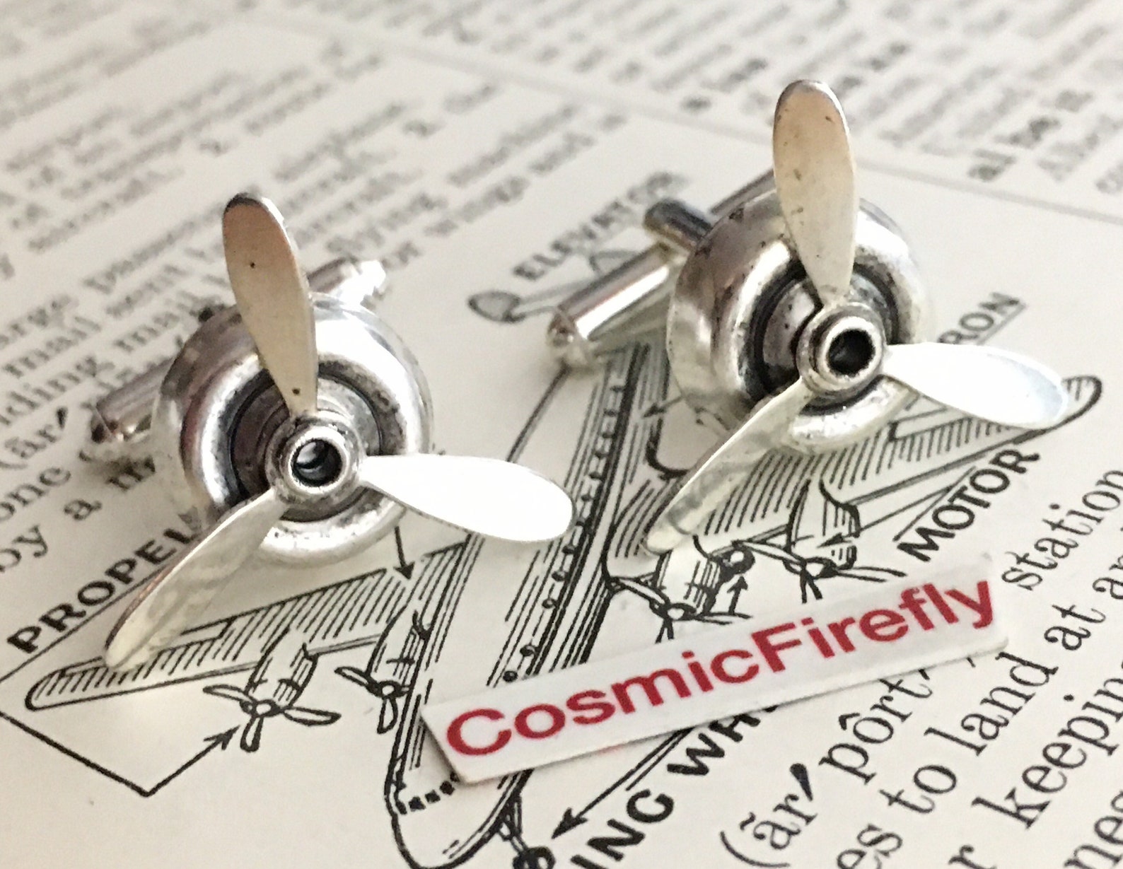 Steampunk Propeller Cufflinks Spinning Cuff Links Handcrafted in USA ...