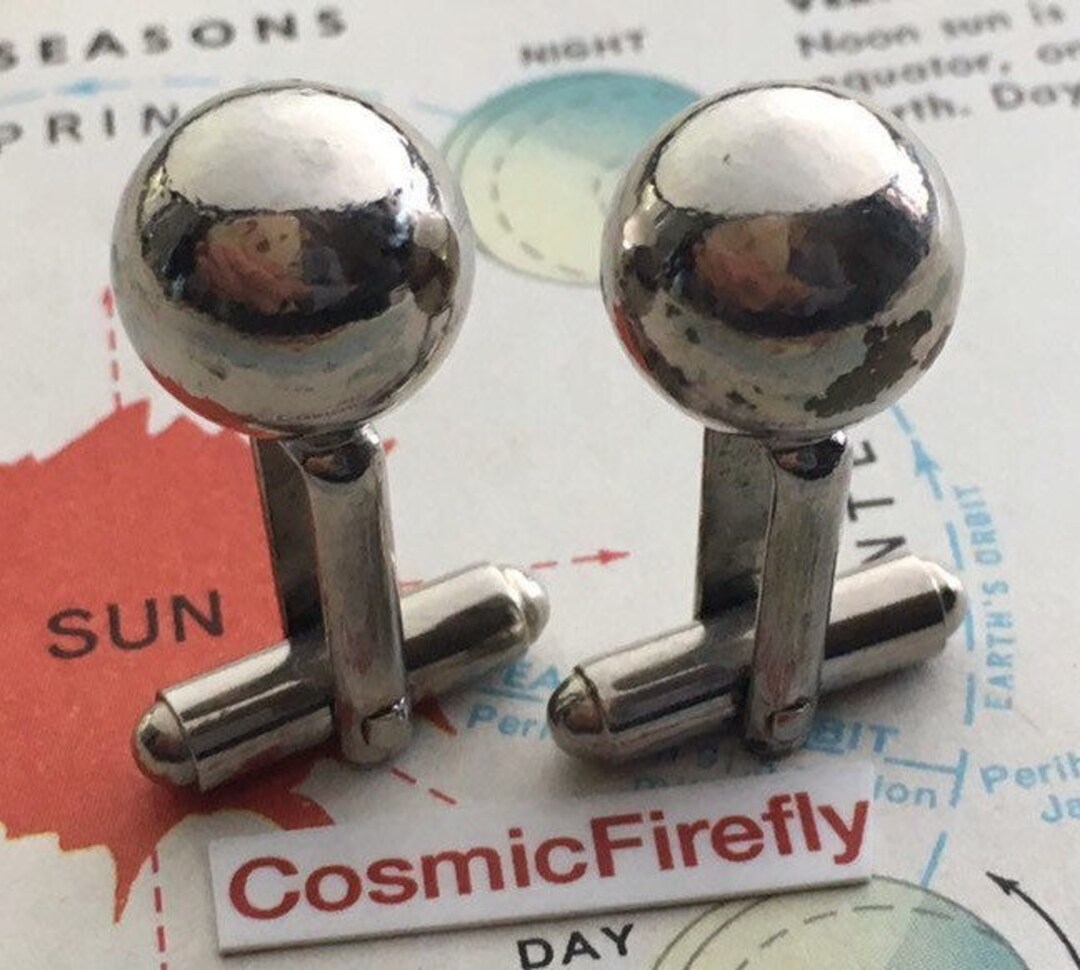 1950's Vintage Mid Century Silver Sphere Cufflinks Steel Balls Men's Gifts Wedding Groomsman - Etsy