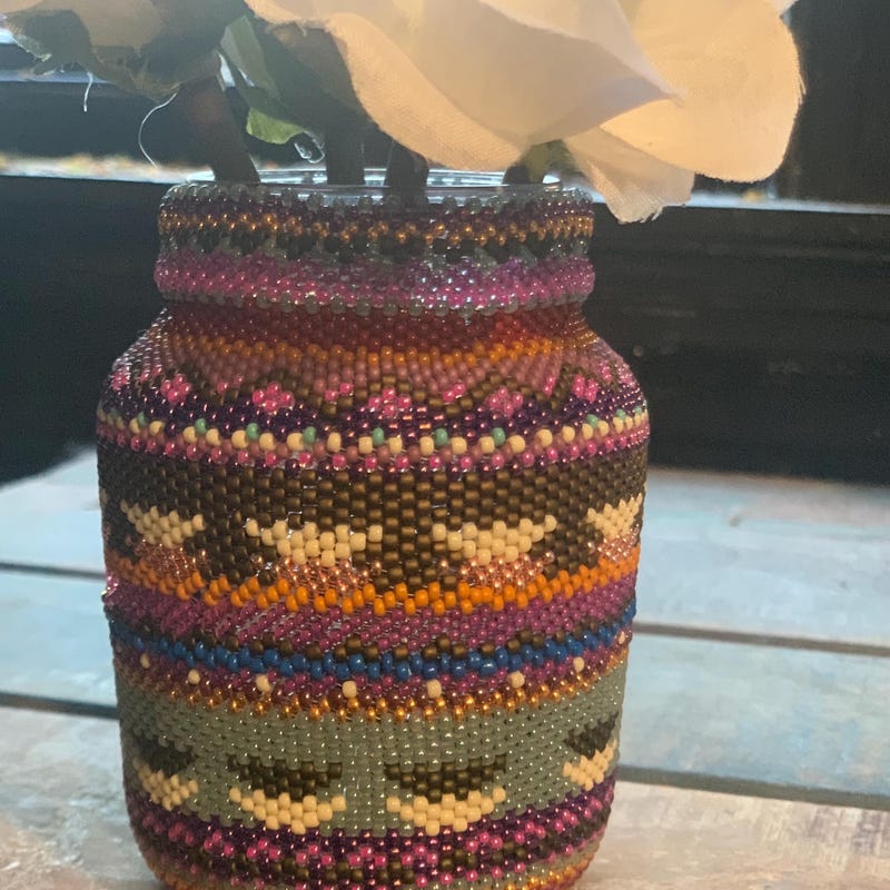 Beaded Vase - Etsy
