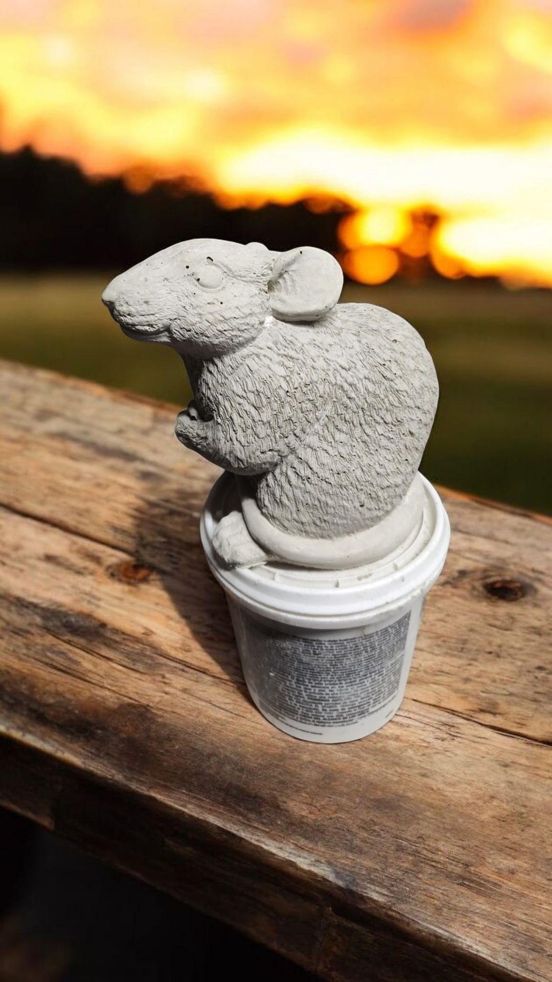 Hand Poured Concrete Rat - Durable Home Decor - Etsy
