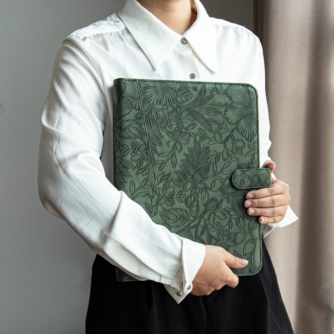 Personalized Leather Portfolio for Women,a4 Custom Journal Cover ...