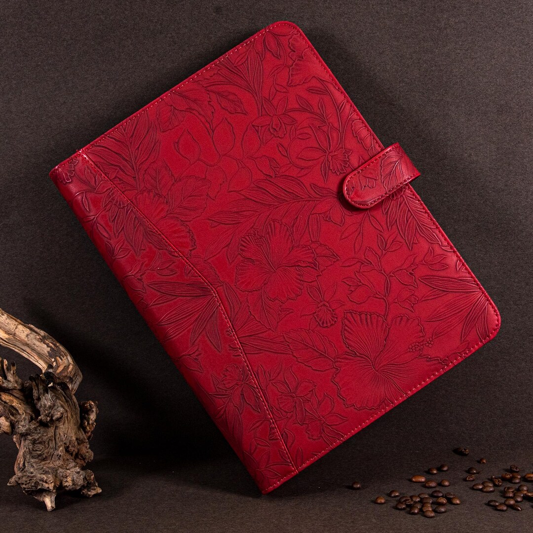 Women Padfolio, 3-ring Binder Portfolio, Personalized PU Leather ...